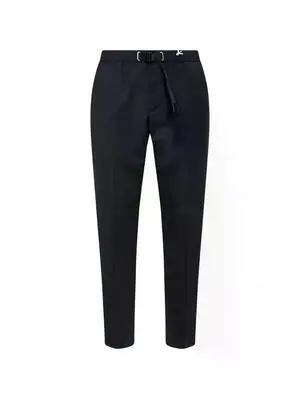 WHITE SAND Belted Trousers - Blue