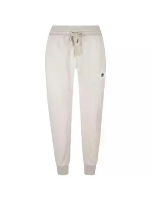 Lorena Antoniazzi Star-appliqué Cotton Trousers - Grey