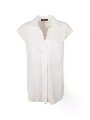 Lorena Antoniazzi Pocket-detail Cotton Shirt - Neutrals