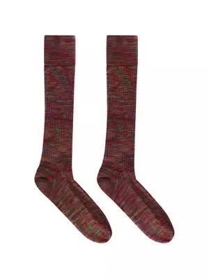 Red Valentino Ribbed Socks - Red