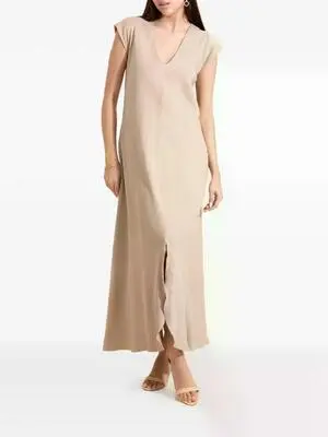 PETER COHEN Doves V-neck Maxi Dress