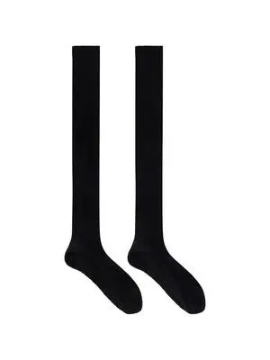 Red Valentino Ribbed Socks - Black