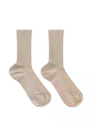 Red Valentino Ribbed Socks - Gold