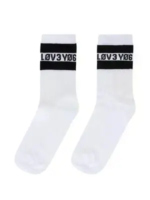 Red Valentino Stripe Socks