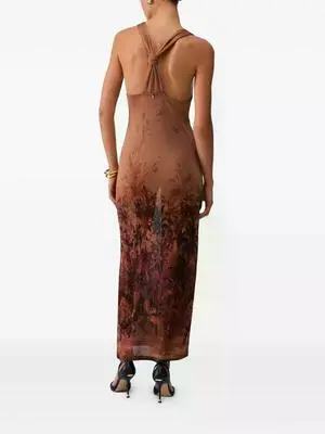 Liu Jo Printed Side-slit Dress
