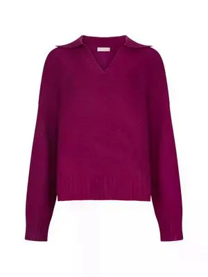 Liu Jo V-neck Collared Jumper - Purple