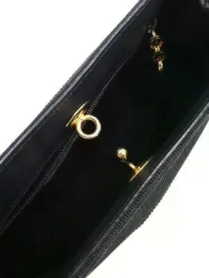 FERRAGAMO 1990-2000 Nylon Tiered Grosgrain Vara Satchel