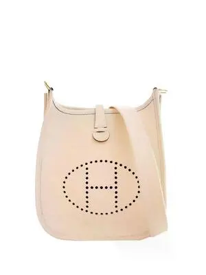 Hermès 2023 Clemence Evelyne Tpm Crossbody Bag - White