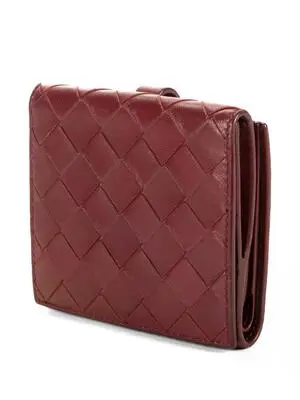 Bottega Veneta Intrecciato Leather Wallet - Red