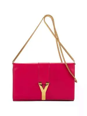 Saint Laurent Y-ligne Chain-strap Clutch Bag - Pink