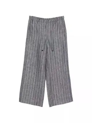 Max Mara Cresta Striped Drawstring Trousers - Blue