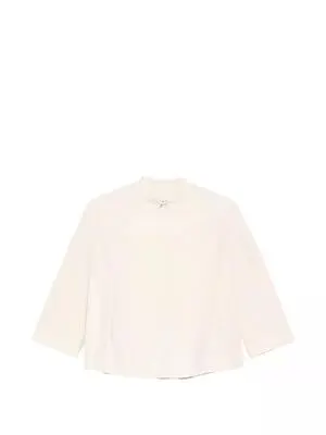 ROSSO 35 High-neck Cropped Jacket - Neutrals