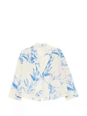 ROSSO 35 Floral Print Americana Jacket - Neutrals