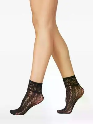 Swedish Stockings Erica Crochet Socks - Black
