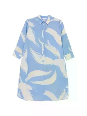 ROSSO 35 Pattern Shirt Dress - Blue