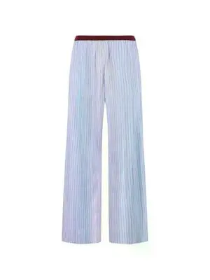 Plan C Striped Palazzo Pants - Blue
