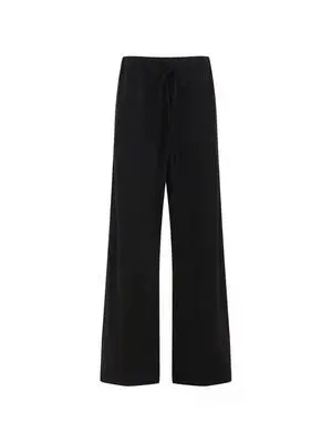 Plan C Drawstring Palazzo Pants - Black