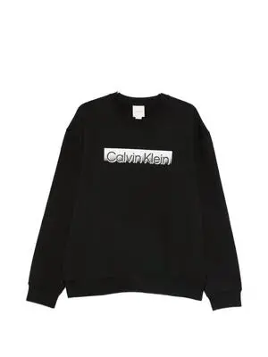 Calvin Klein Logo Crew Neck Sweater - Black