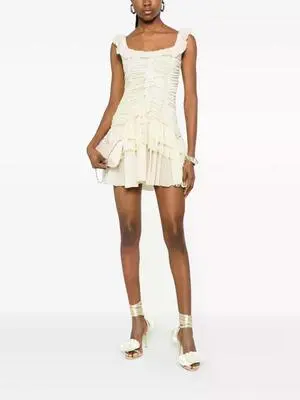 SIEDRES Gemma Ruffled Mini Dress - Neutrals