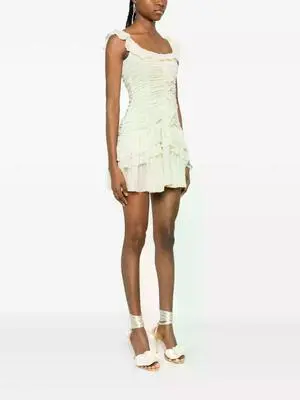 SIEDRES Gemma Ruffled Mini Dress - Neutrals