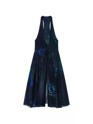 Giorgio Armani Floral Dress - Blue