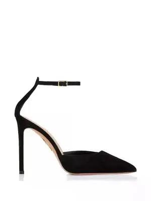 AQUAZZURA X Alex Rivière 105mm D'orsay Pointed Ankle-strap Pumps - Black