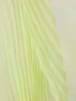 Issey Miyake Feather Ramie Pleats Stole Scarf - Green
