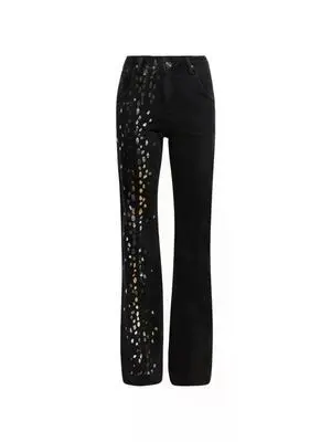 David Koma Speckled Foil Straight Leg Jeans