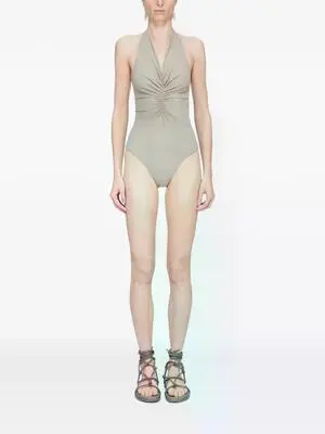 Rick Owens Draped Halterneck Swimsuit - Neutrals