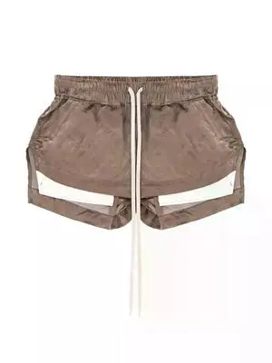 Rick Owens Elastic-waistband Shorts - Brown