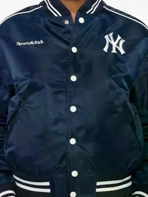 Sporty & Rich Logo-embroidered Bomber Jacket
