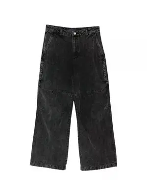 JUUN.J Washed Denim Panelled Jeans - Black