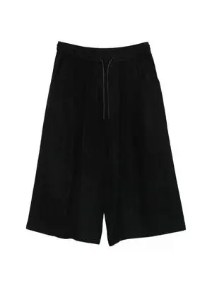 JUUN.J Drawstring Ribbed Shorts - Black