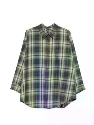 JUUN.J Plaid Pocket Shirt - Green