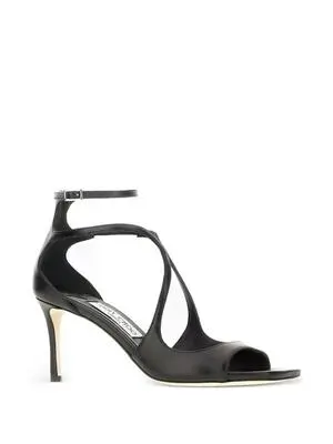 JIMMY CHOO Azia Leather Sandals - Black