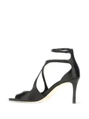 JIMMY CHOO Azia Leather Sandals - Black