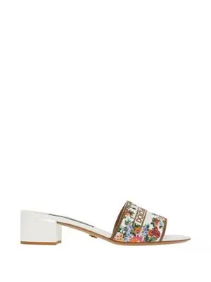 Dolce & Gabbana Floral Pattern Heeled Sandals