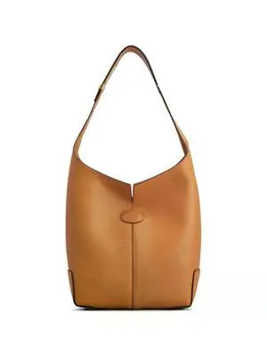 TOD'S Logo Detail Shoulder Bag - Brown