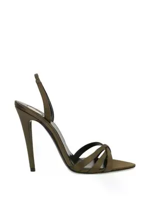 Saint Laurent Criss-cross Strap Sandals - Brown