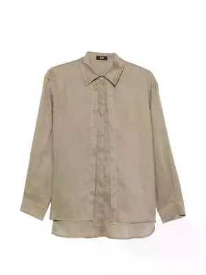 ELEH Pleated Layer Shirt - Brown