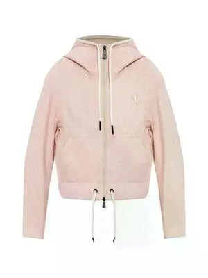 Moncler Logo-patch Hoodie - Pink