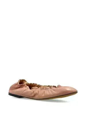 ODISSI Leather Ballet Flats - Pink