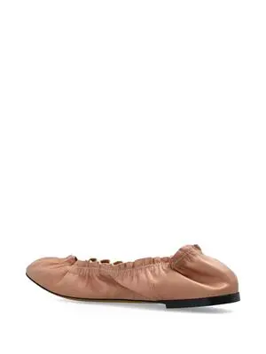 ODISSI Leather Ballet Flats - Pink