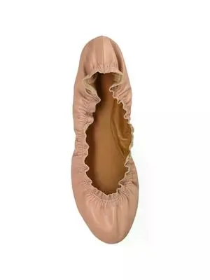 ODISSI Leather Ballet Flats - Pink