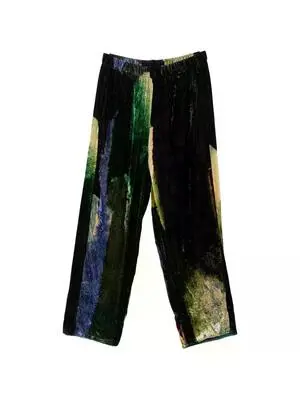 YAVI Patterned Trousers - Black