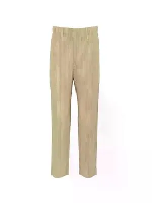 Issey Miyake Pleated Tapered Trousers - Green