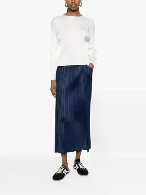Issey Miyake Pleated Top - White