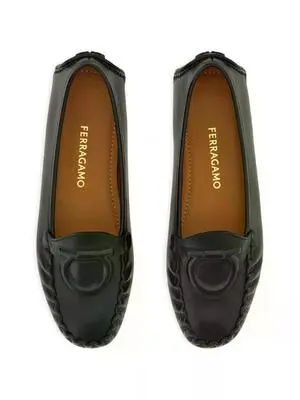 FERRAGAMO Gancini Driver Loafers