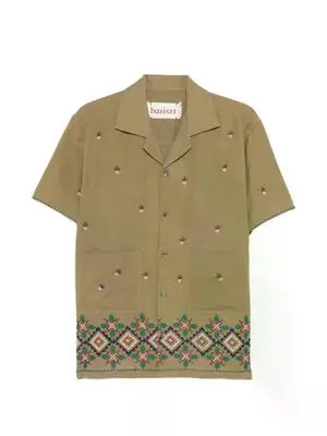 BAZISZT Hem-embroidered Shirt