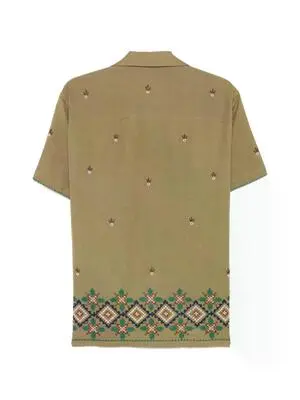 BAZISZT Hem-embroidered Shirt